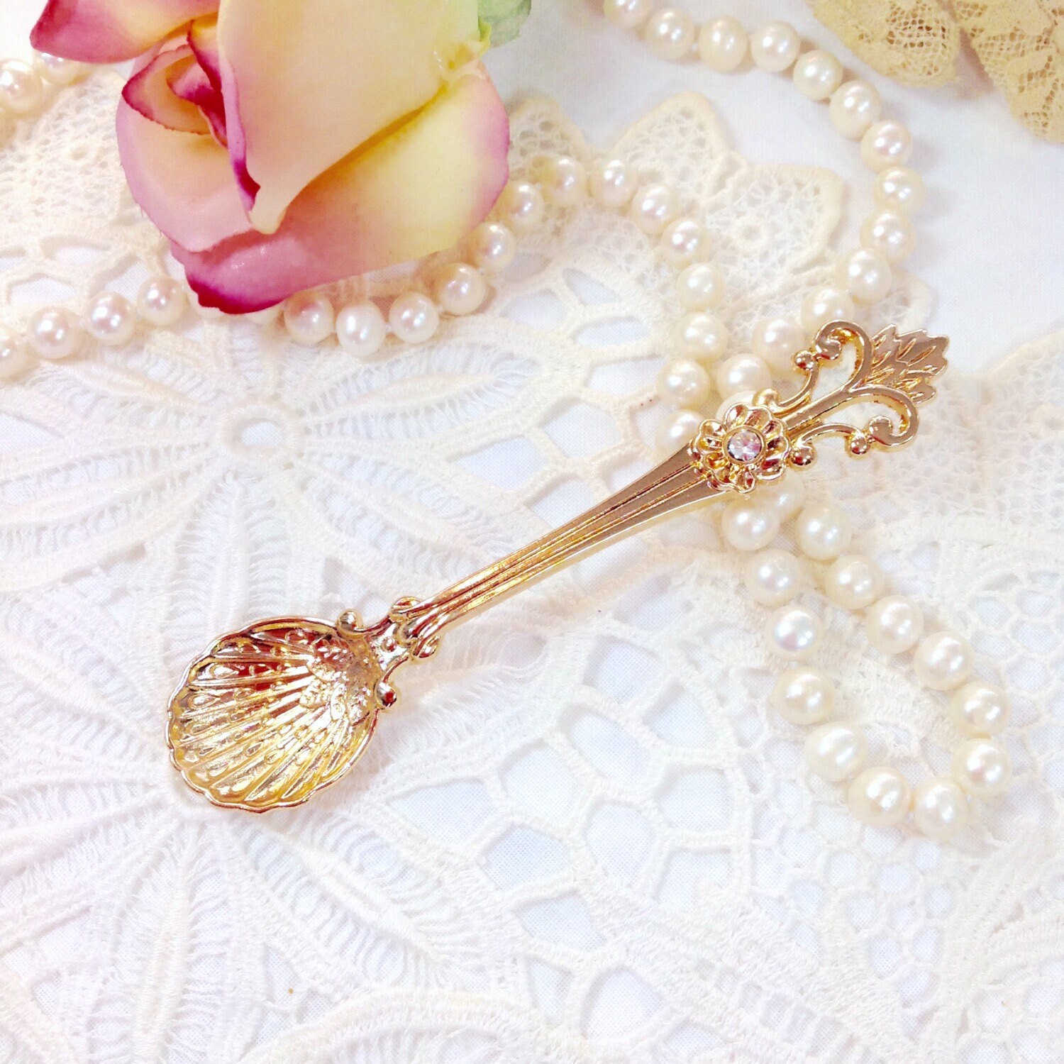 Stunning Gold Tea Spoon Coffee Demitasse Ice Cream Spoon Perfect for ...