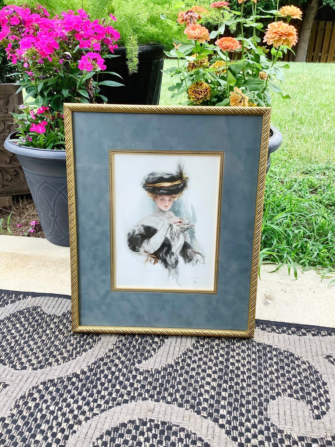 Fisher Portrait Woman Drinking Tea, Fisher Girls, Victorian Ladies Wall ...