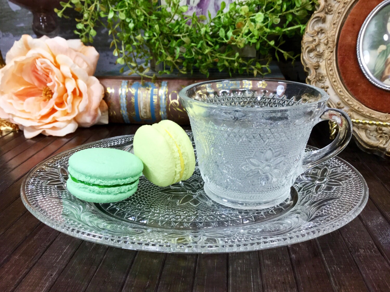 Set of 4 Oval Tiara Chantilly Clear Indiana Glass Company Tiara Design ...