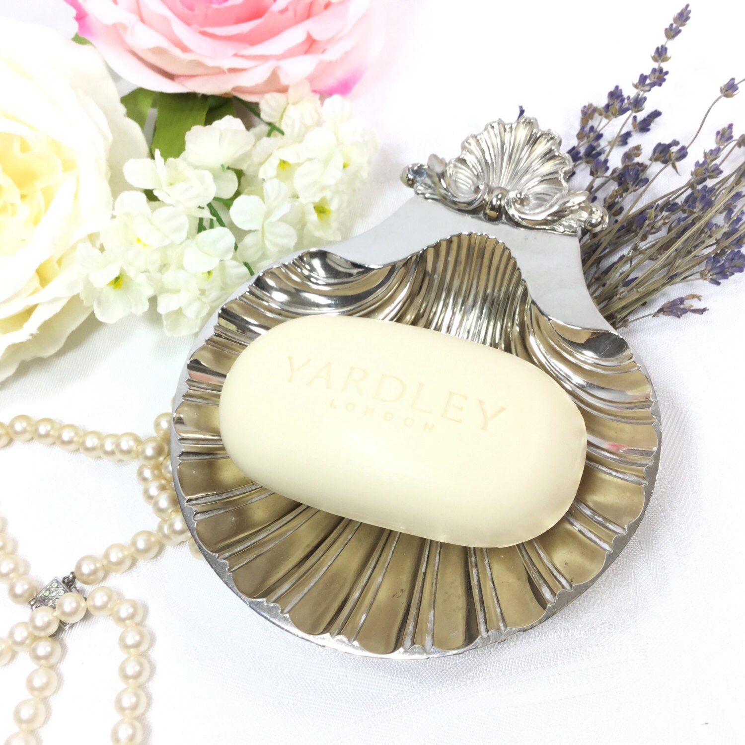 Vintage Silver Sheffield 3 Footed Clam Shell Dish, Beach Decor, Jewelry ...