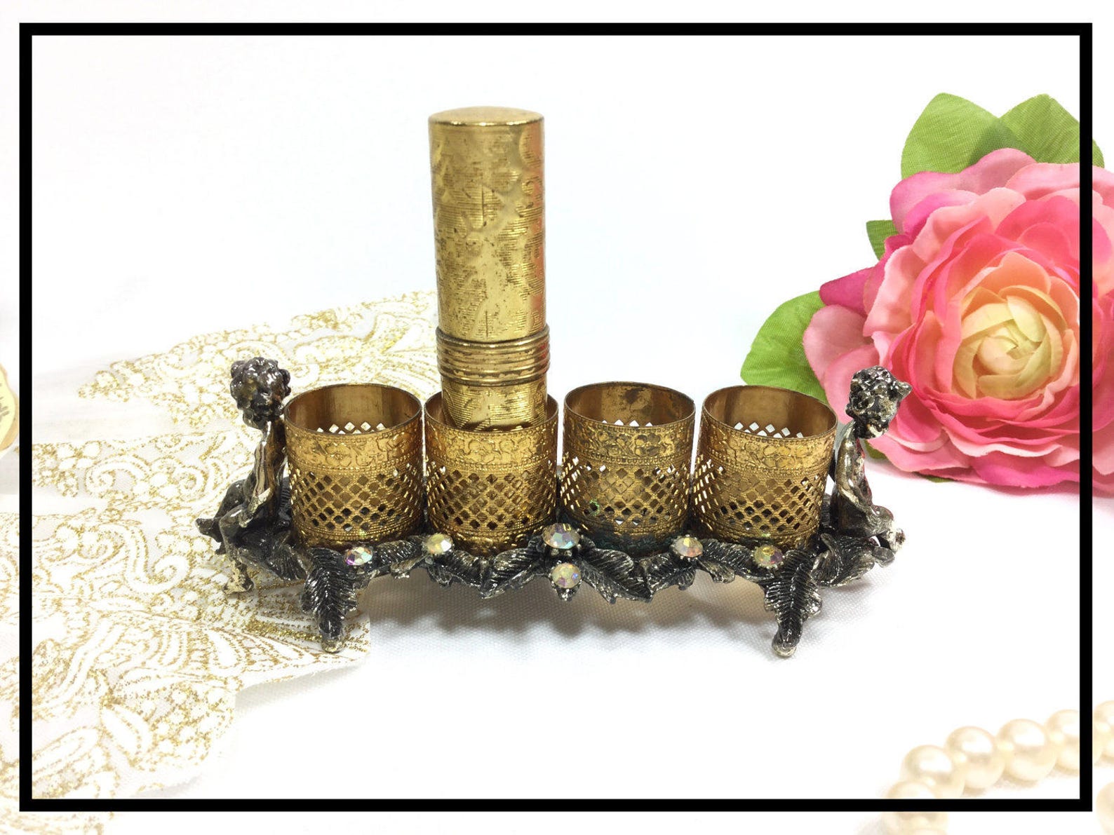 Signed Sam Fink Silver Gold Filigree Mid Century Silver Ormolu - Etsy