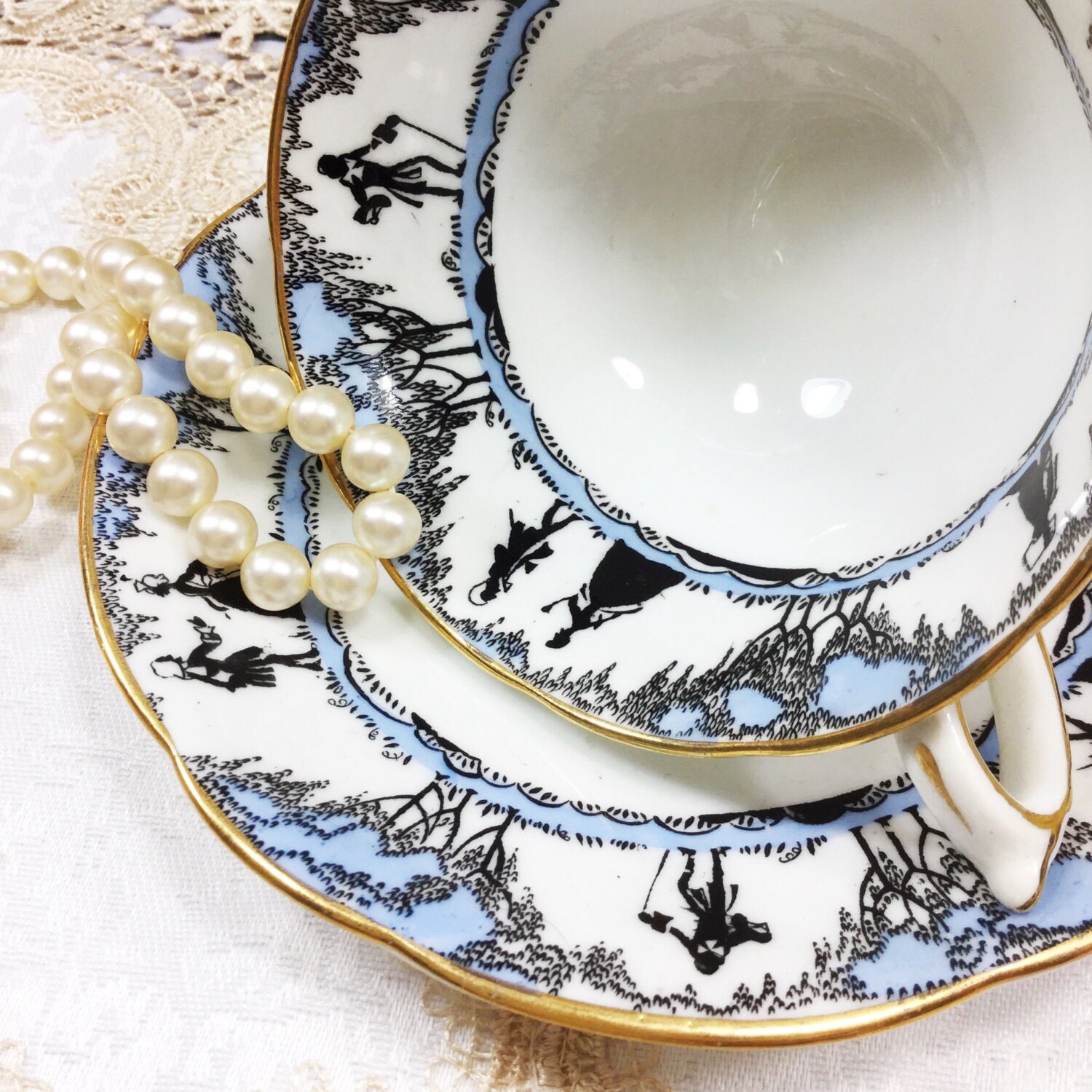 Vintage Paragon Porcelain Miniature Tea time Plate Floral Design Home ...