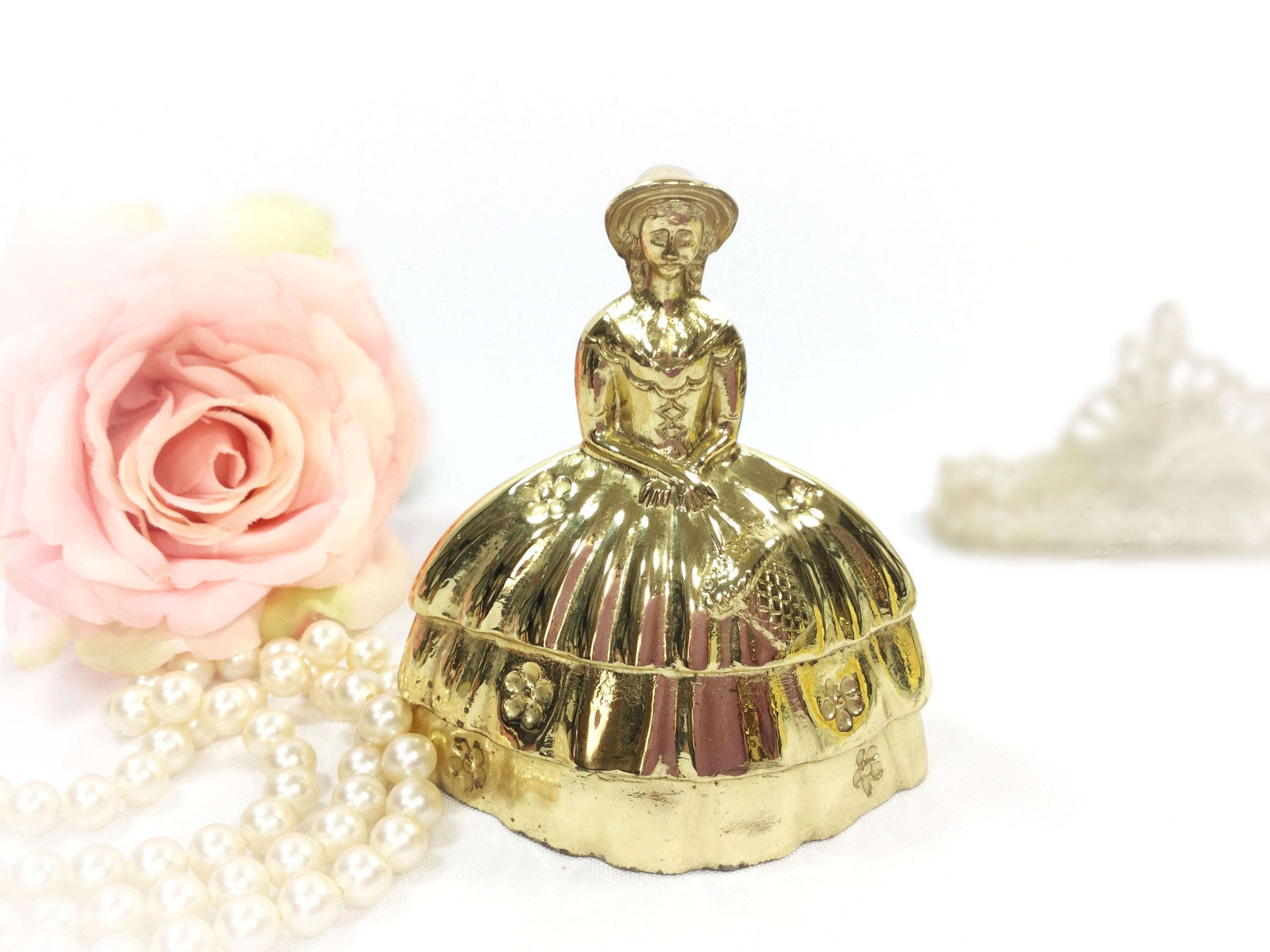 Victorian Lady Southern Belle Brass Bell, Crinoline Bell, Victorian ...