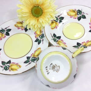 Clare Yellow Rose English Tea Trio Bone China English Tea - Etsy