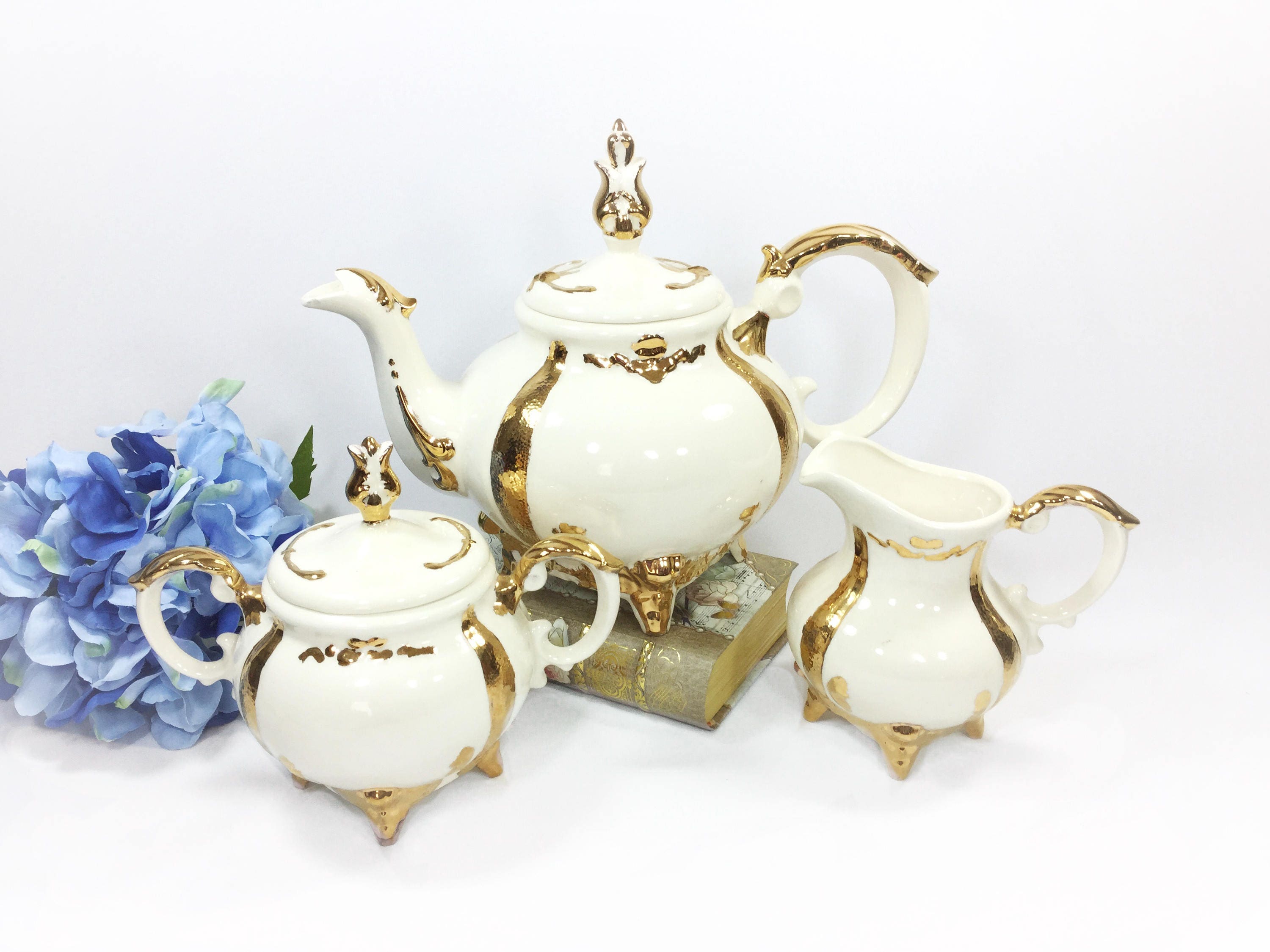 Antique Gold Tea Set