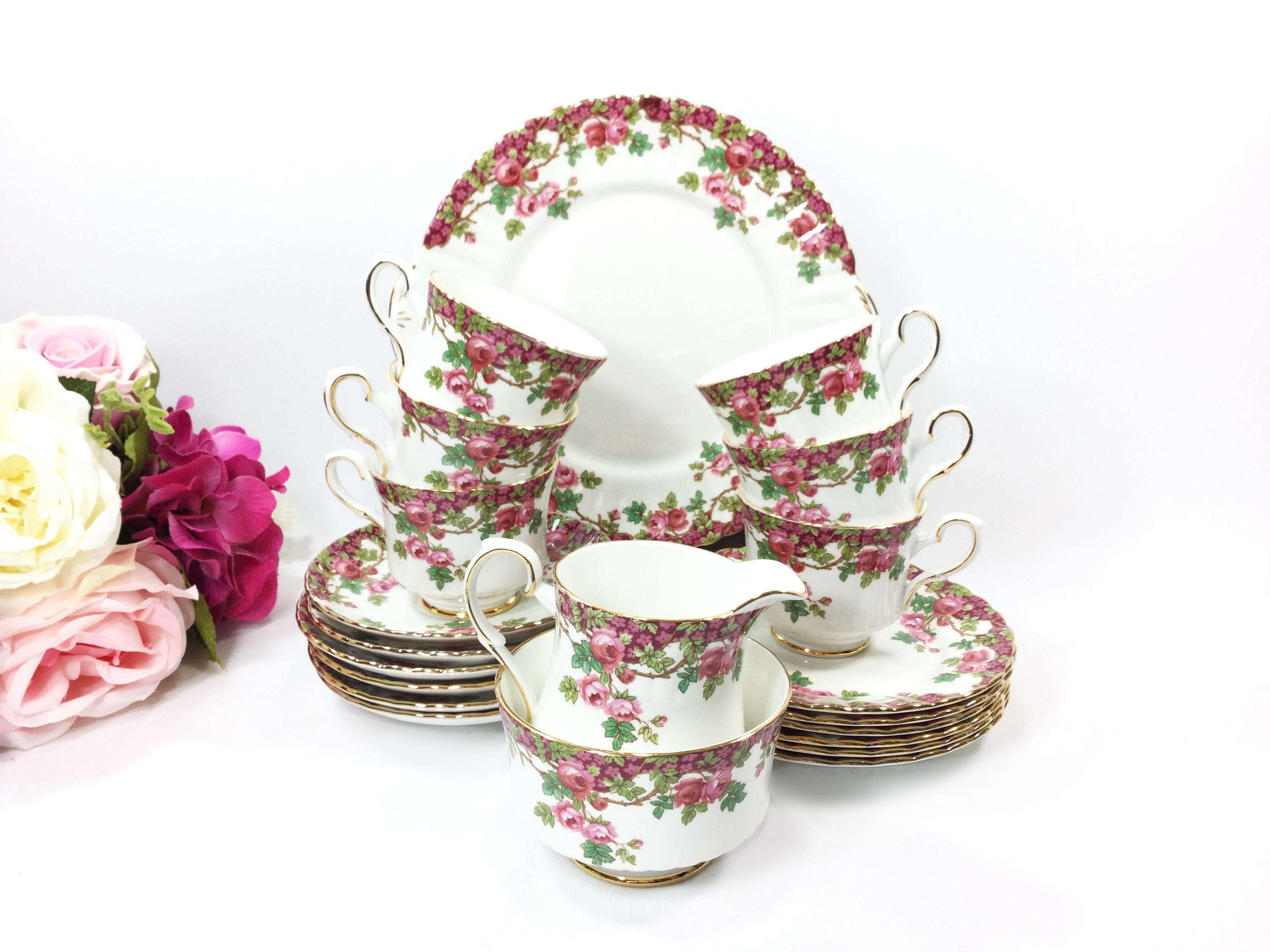 21 Pc Royal Stafford English Tea Set Olde English Garden Tea - Etsy