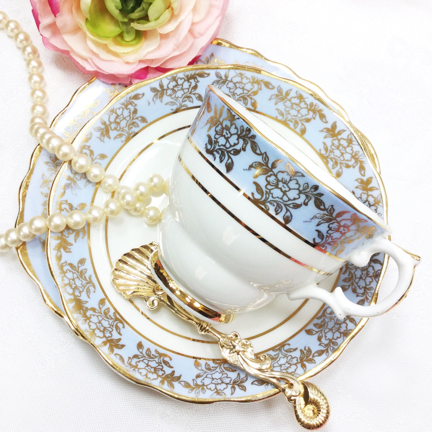 English Bone China Trio Tea Set, Cup, Saucer, Plate for Tea Set Tea ...