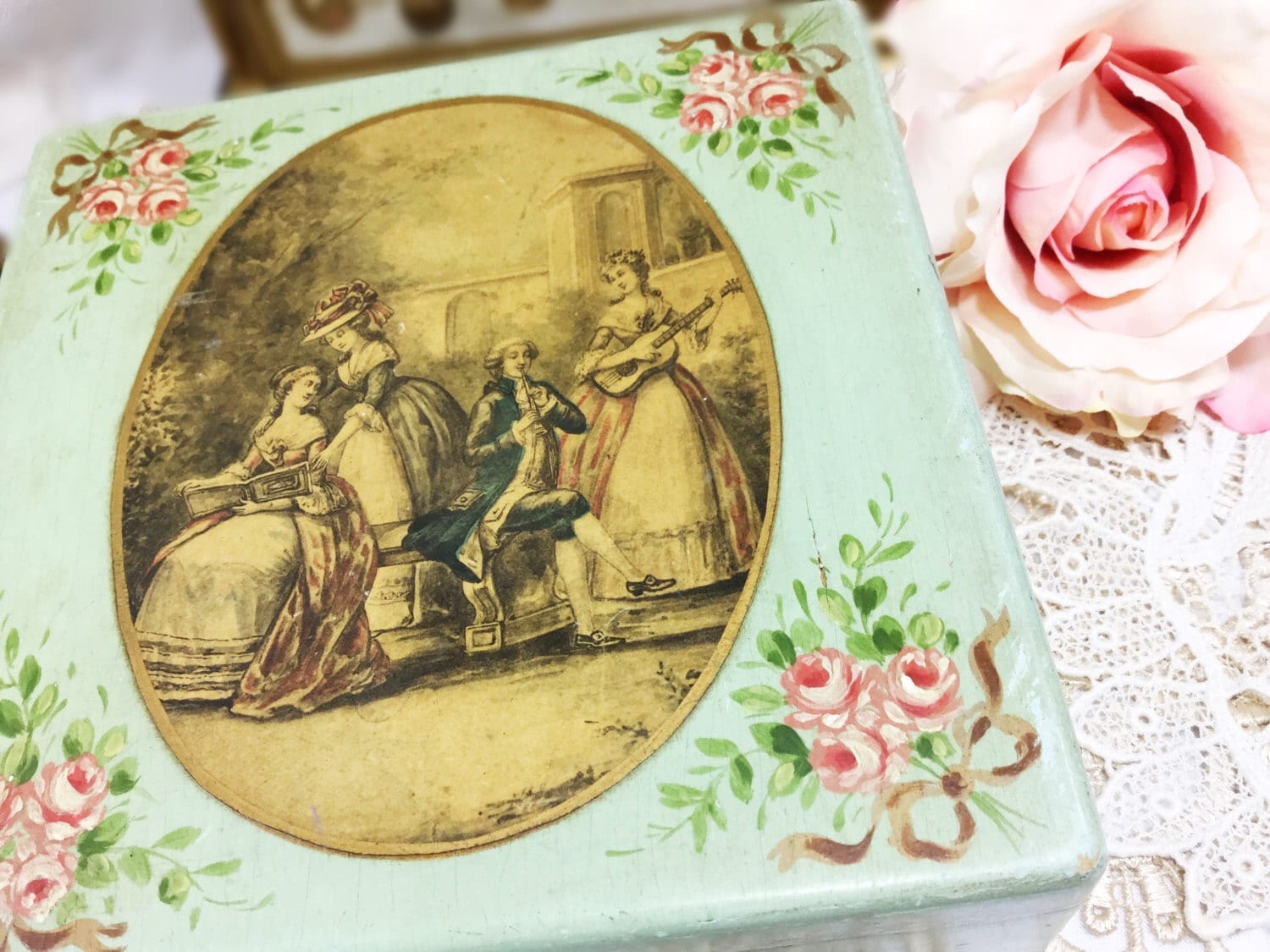 Victorian Scenic Gift Box, Jewlery Box, Trinket Box, Victorian Box ...