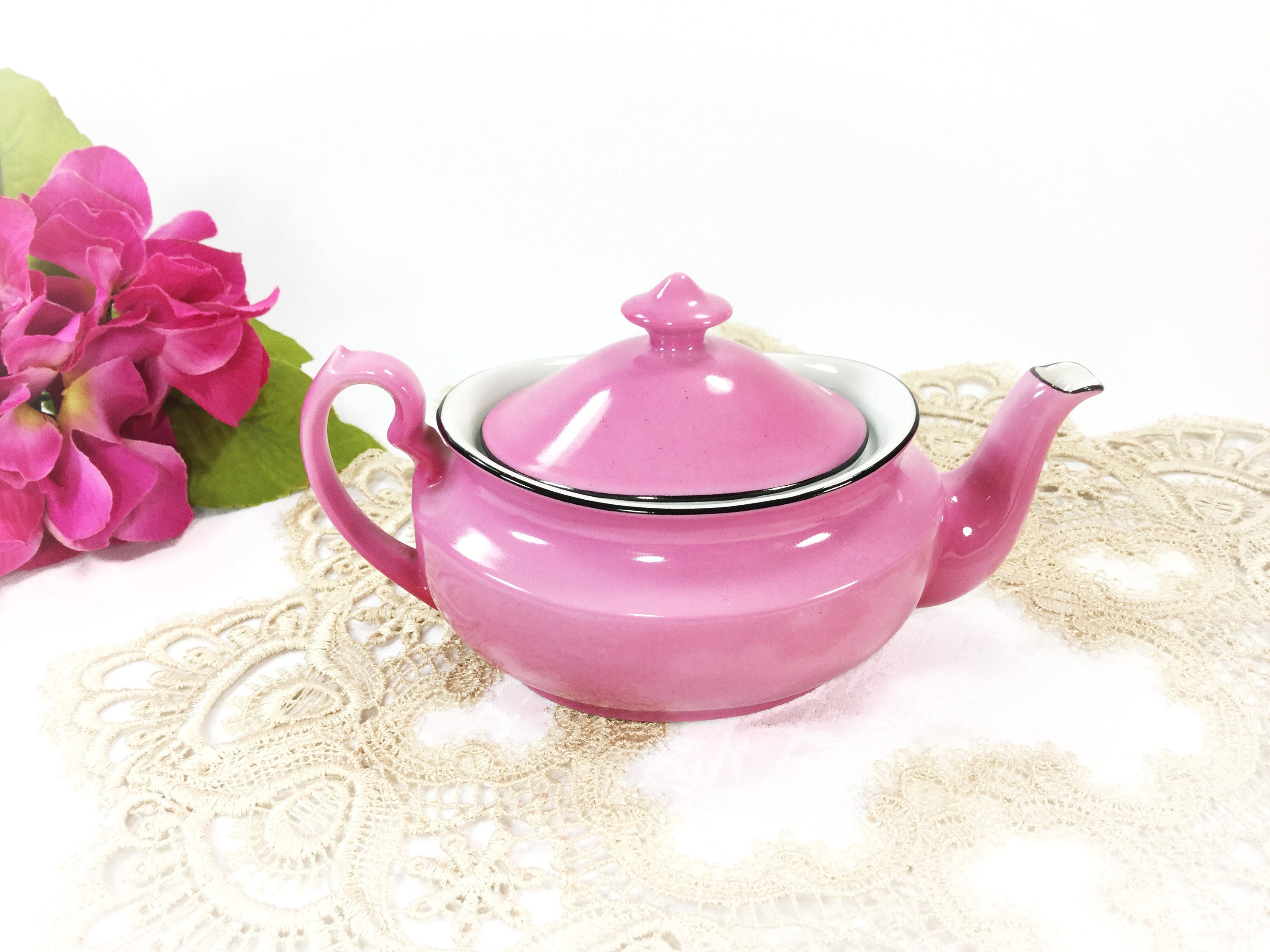 Alluring Vintage Czechoslovakia Pink Teapot for Tea Time, Pink Tea ...