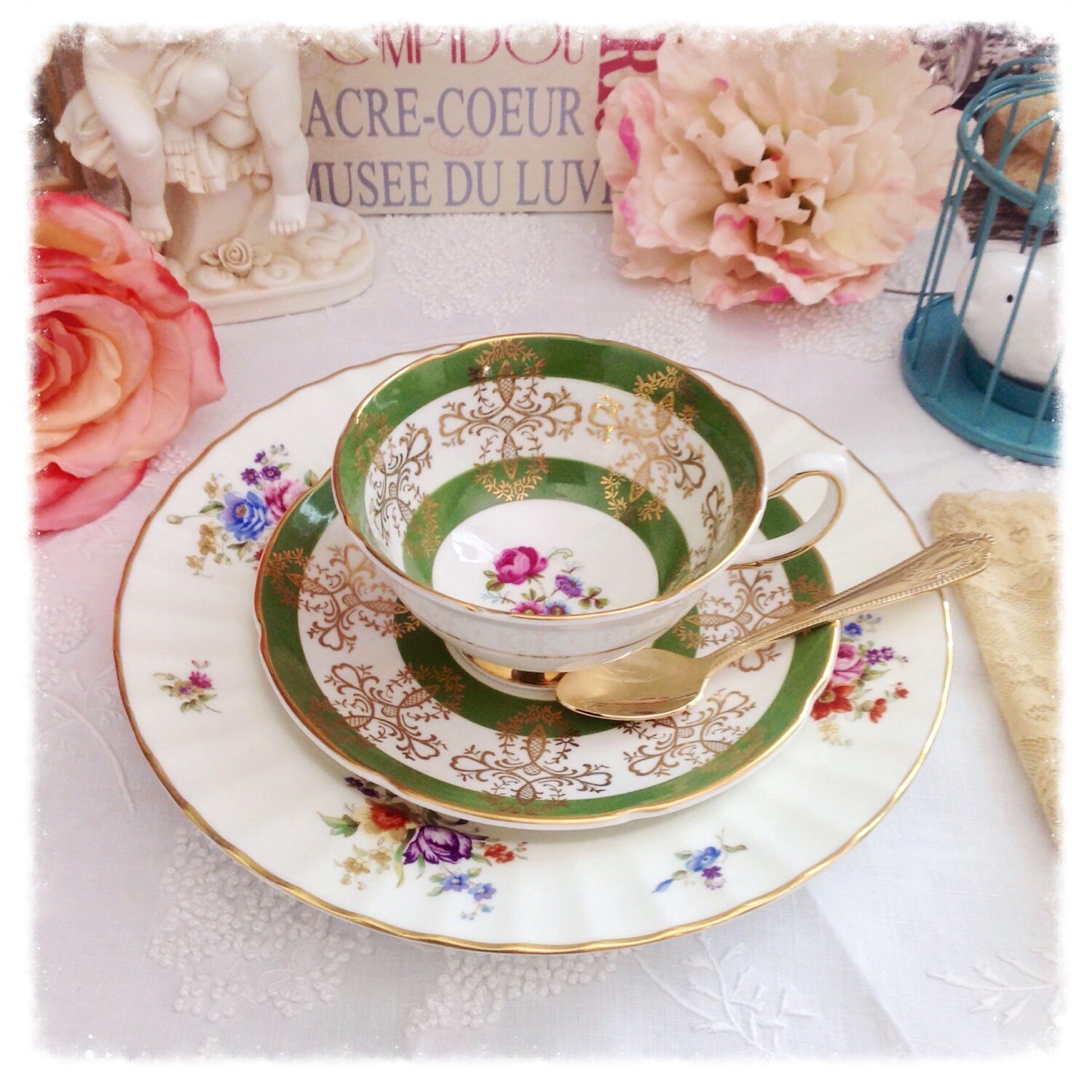 Dazzling Vintage Royal Grafton Royal Worcester Floral Gold Gilt ...