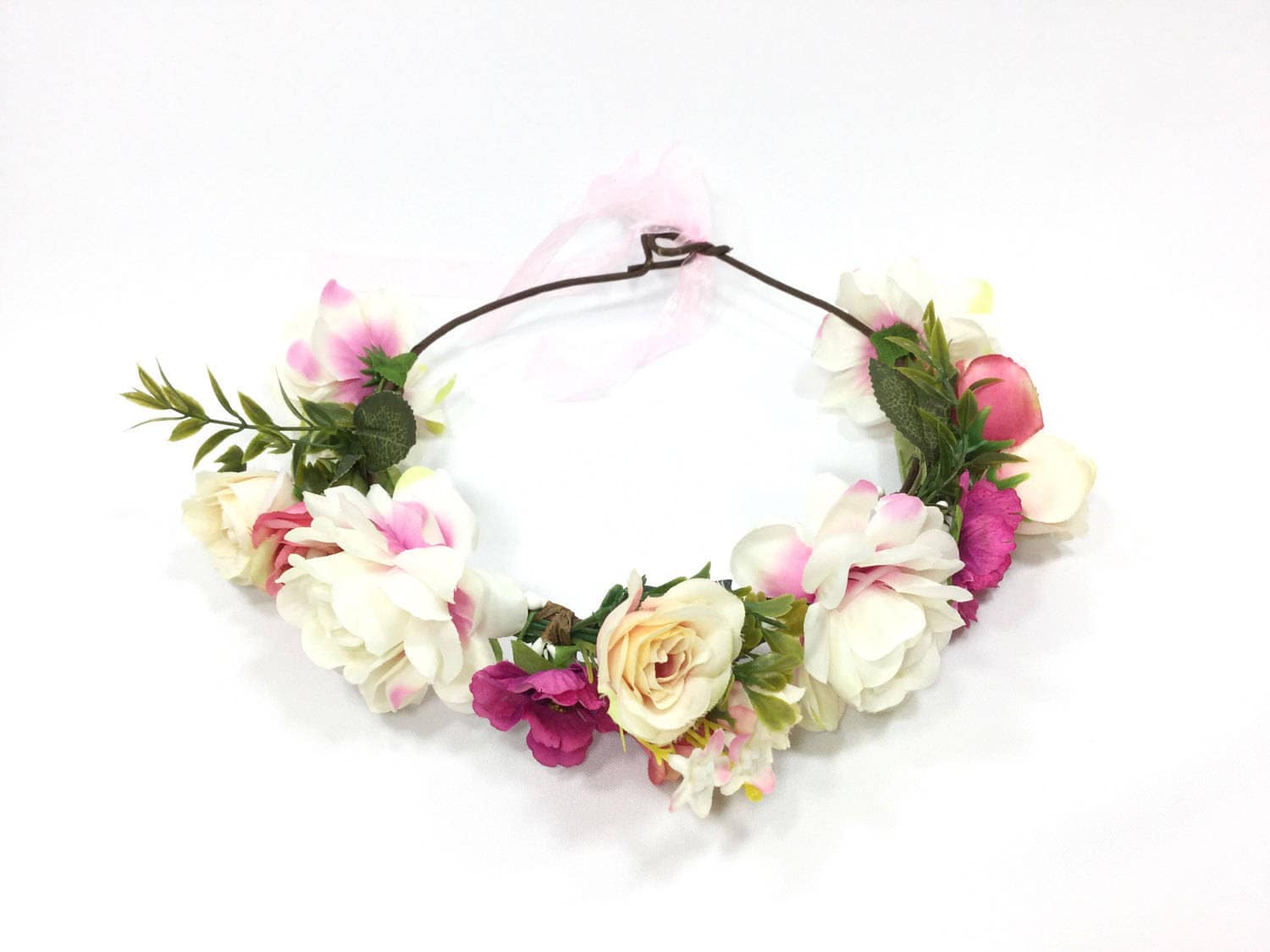 Ladies Spring Flower Crown, Flower Headband, Bridal Hair Accessory ...