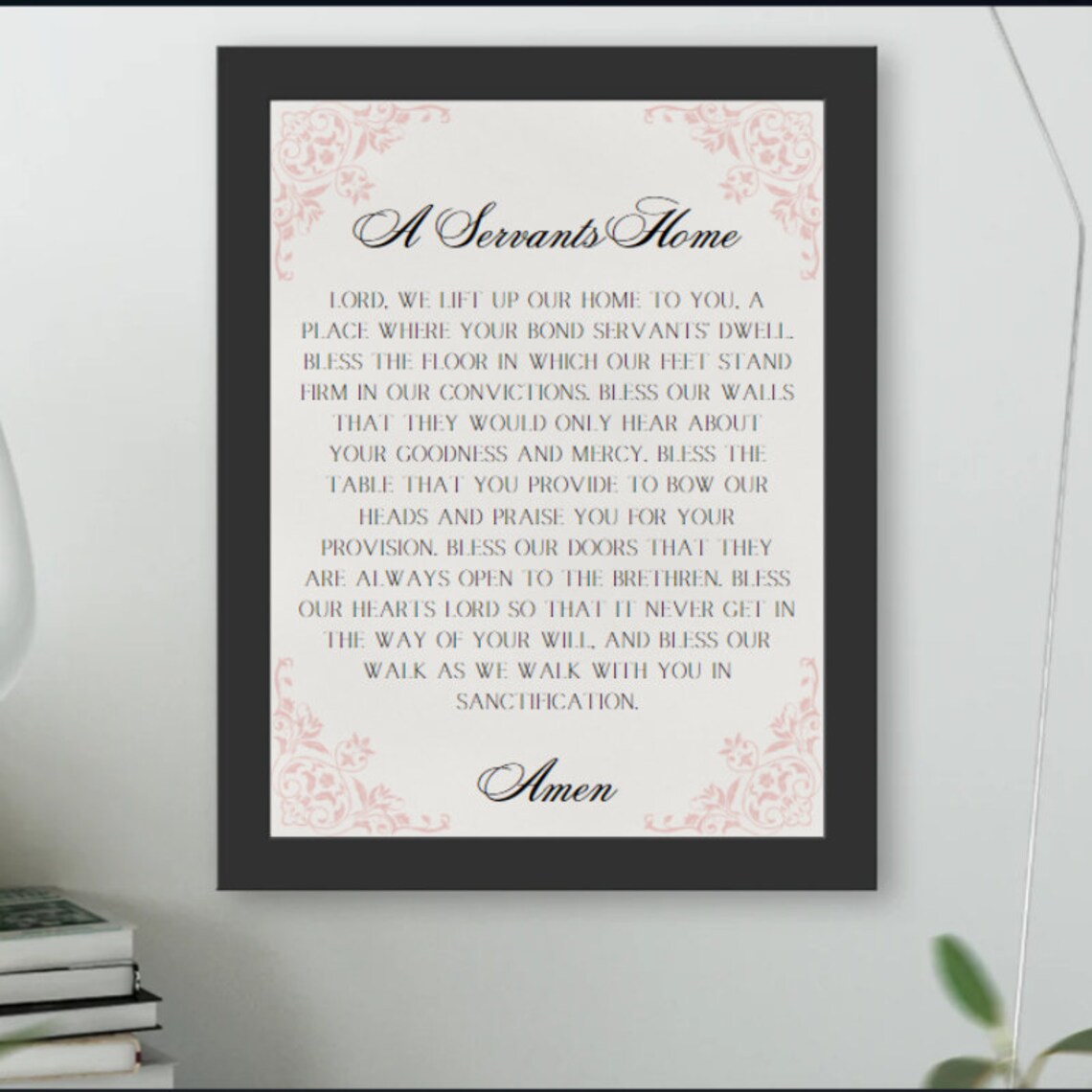 Servants Prayer House Blessing Digital Download on Gray Background ...