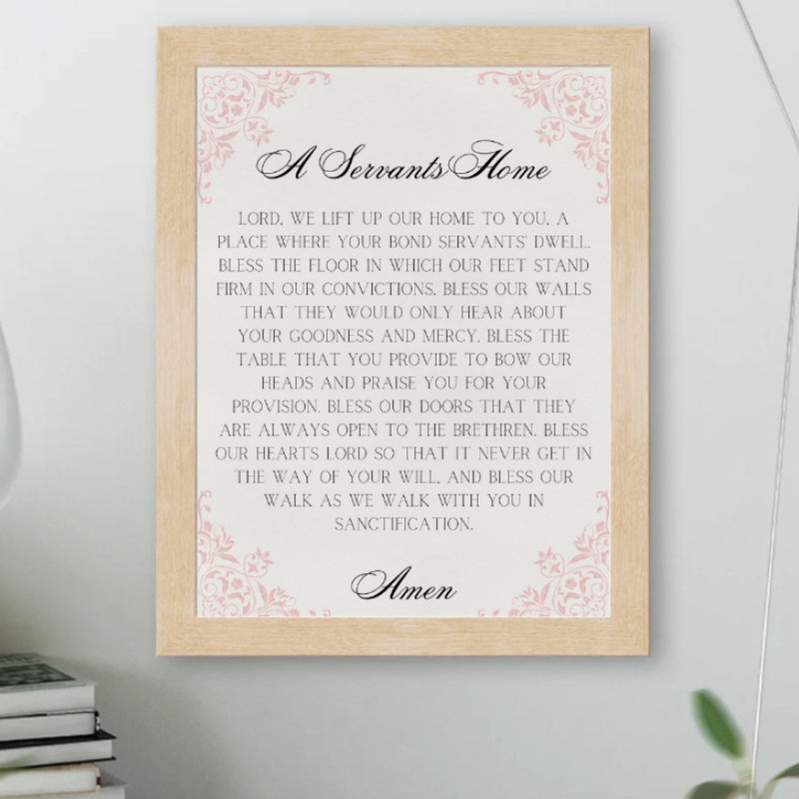 Servants Prayer House Blessing Digital Download on Gray Background ...
