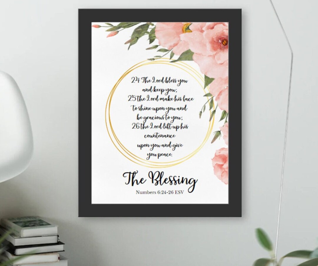 The Blessing Romans 6:24-26 Digital Download Roses Paeonies Background ...