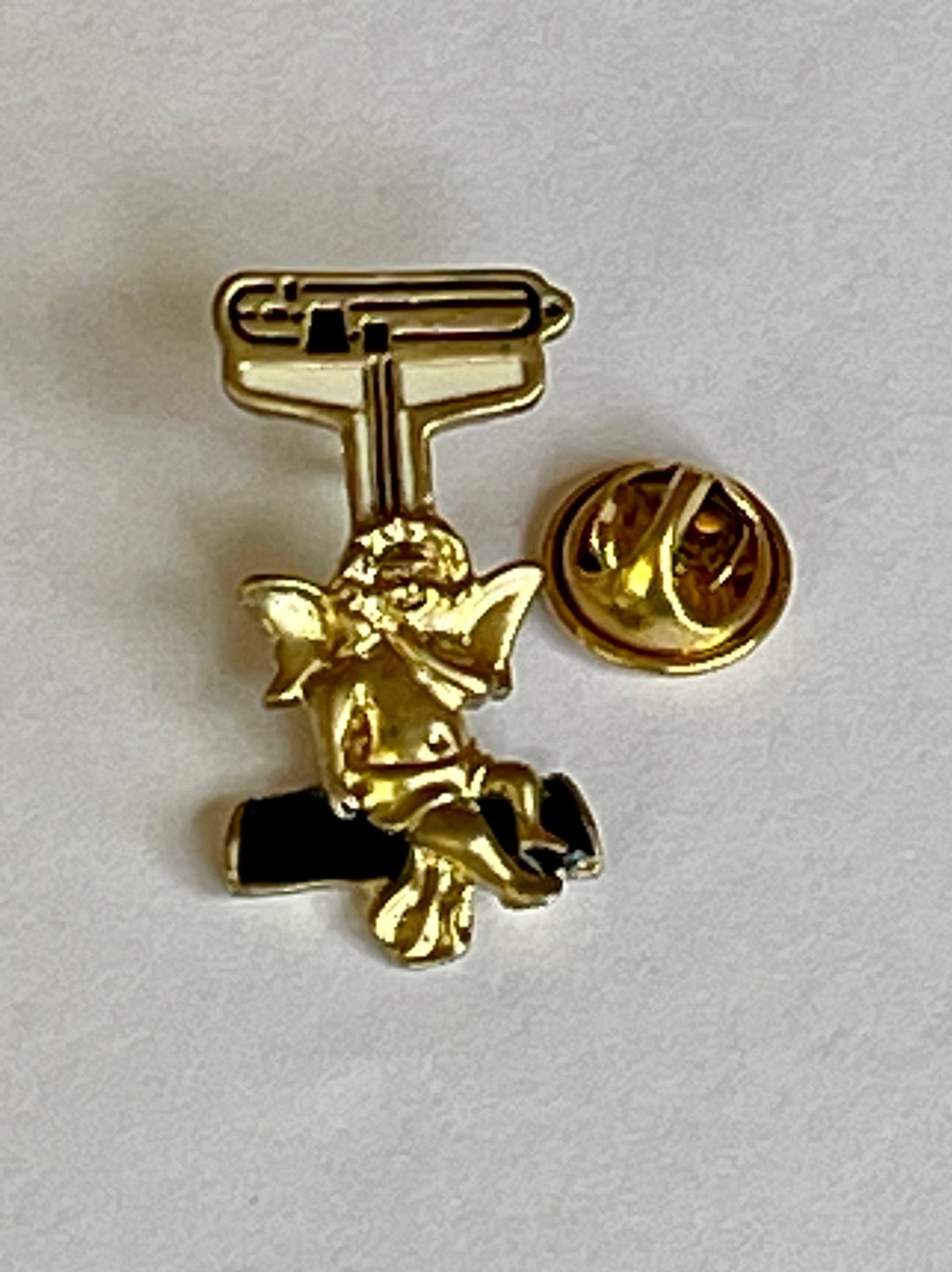 Cherub Angel on Weight Scale Lapel Pin: Whimsical Gift - Etsy