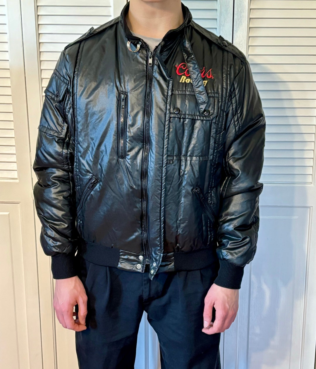 Coors Racing Jacket. Black Satin Puffer. Size L. by King Louie Pro Fit ...