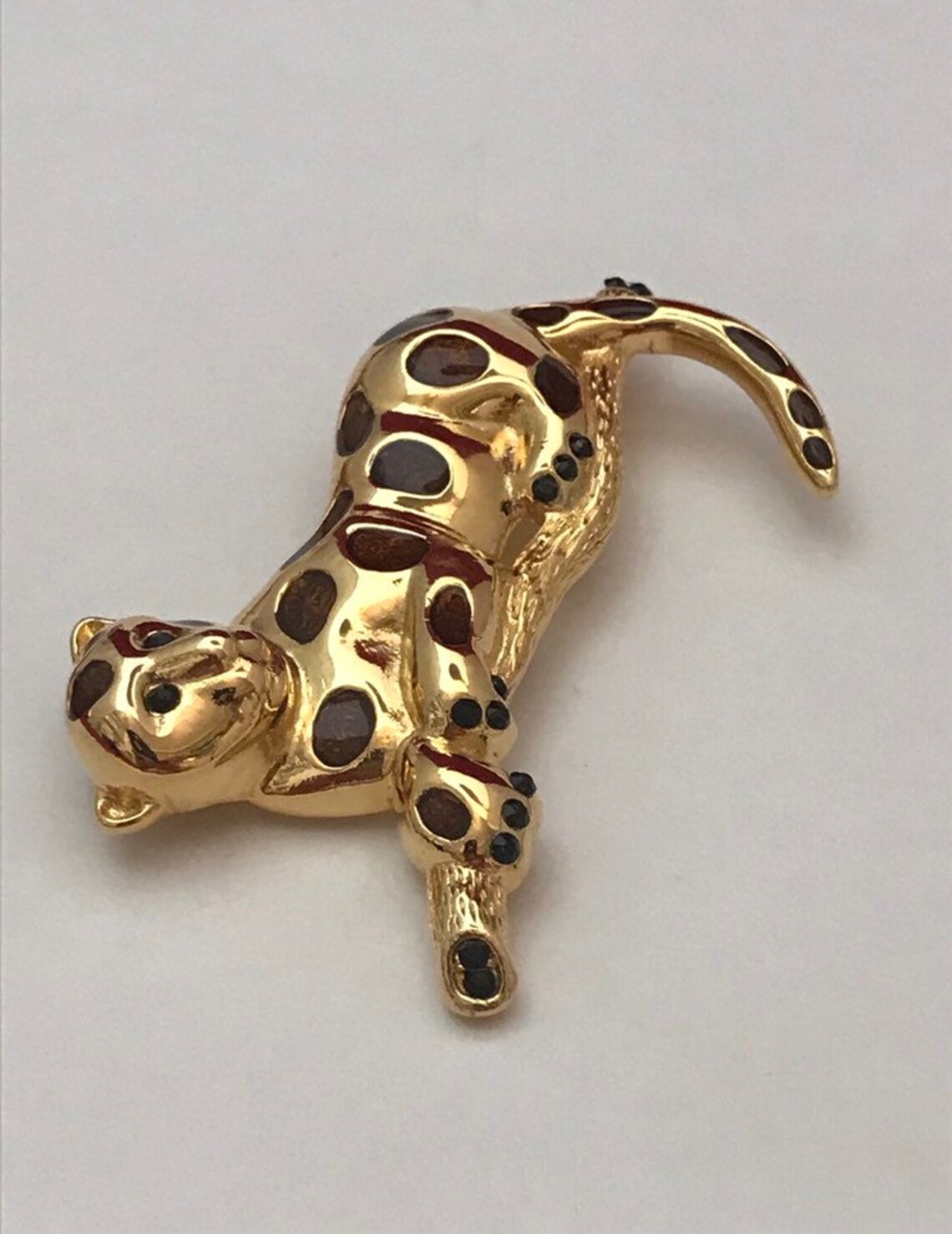 Vintage Leopard Brooch. Signed Premier Designs. wild - Etsy
