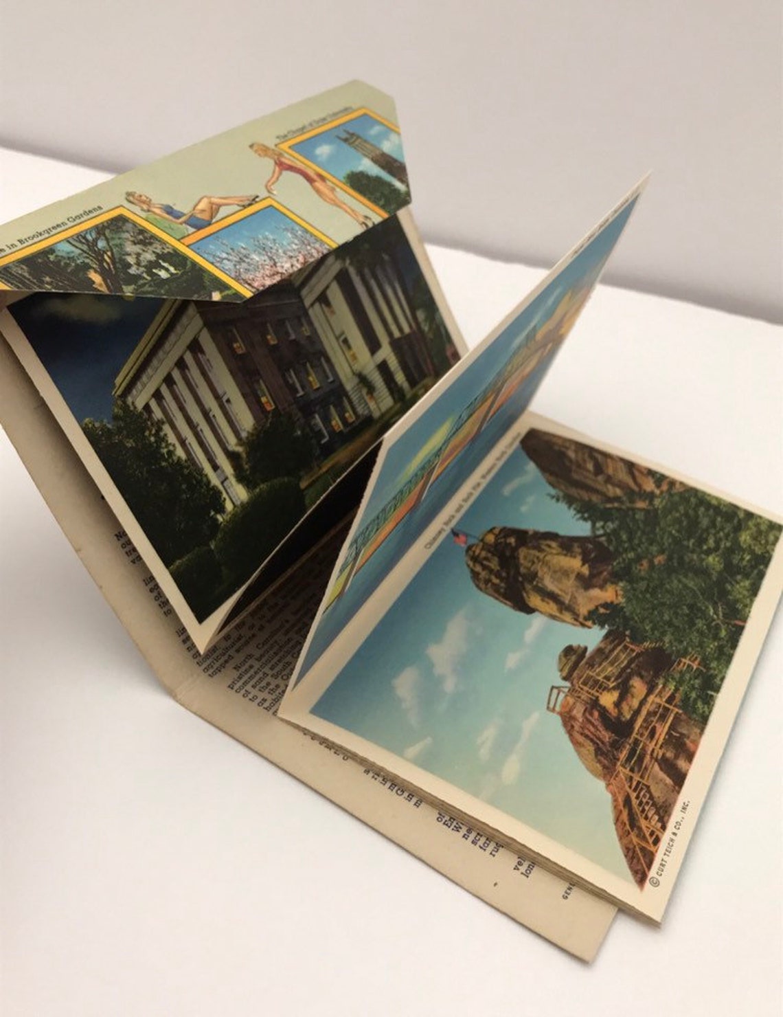 Vintage Unused Postcard Folding Booklet. Copy right 1942. | Etsy