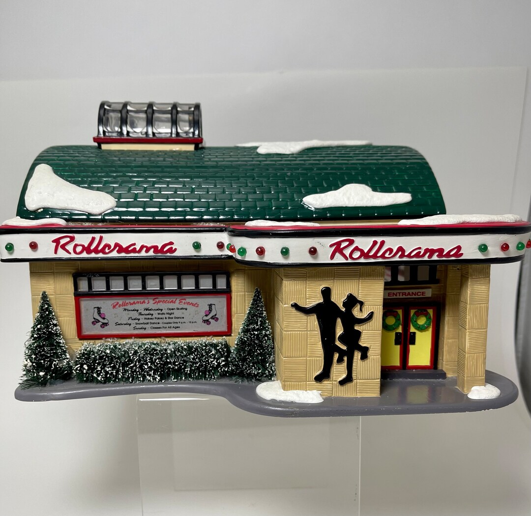 Vintage Dept 56 Rollerama Roller Rink 1997. RETIRED. Snow Village With ...