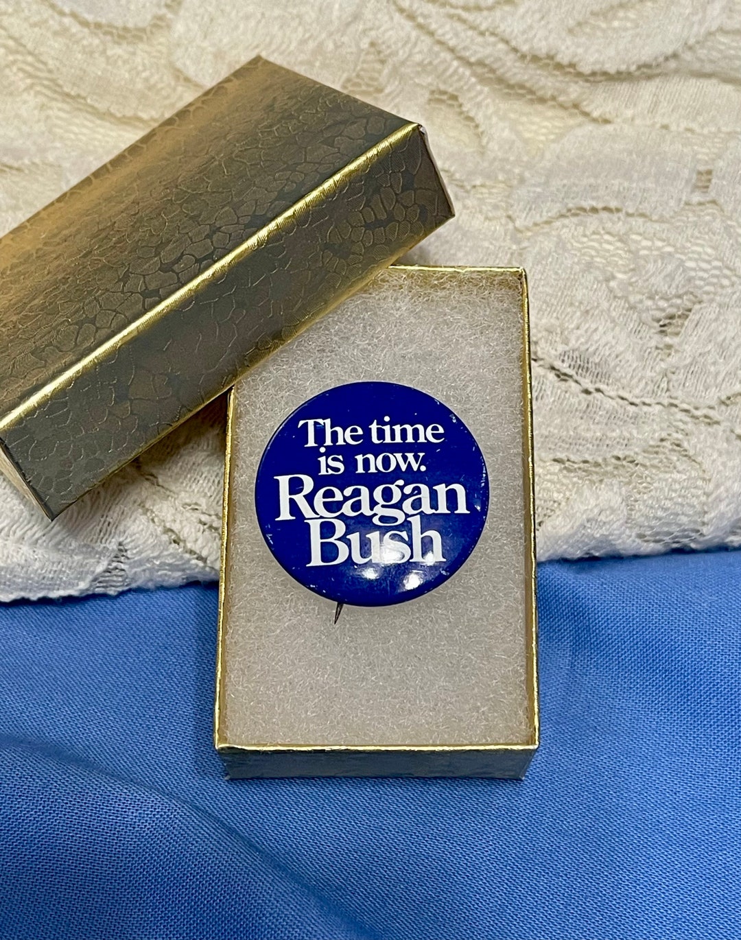 VTG Reagan Bush 1980 Republican Campaign Pin/button. Collectible ...