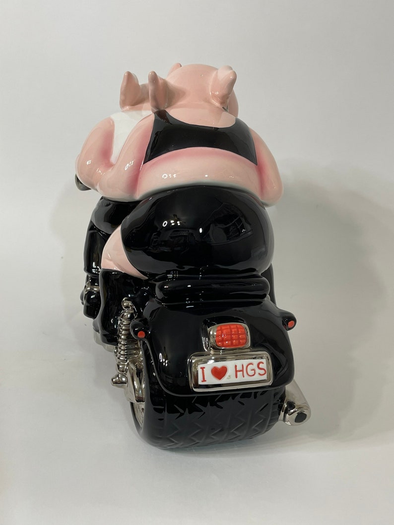 BIKER HOGS Pigs Riding Motorcycle Cookie Jar. Vintage 1999 - Etsy