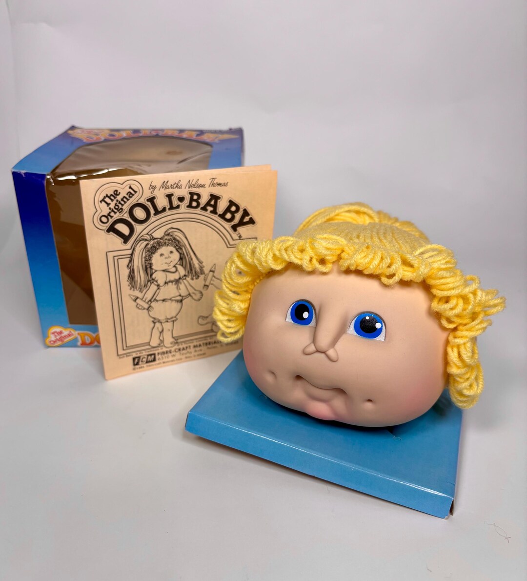 Vintage 1984 Martha Nelson Thomas Doll Head: Blonde Ponytail, Blue Eyes ...