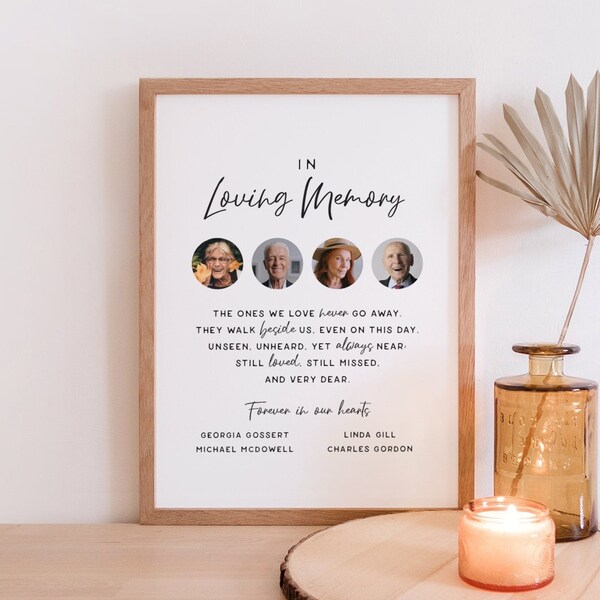 In Memoriam Sign - Etsy
