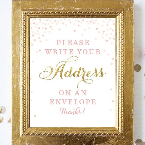 Please Write Your Name and Address on the Envelope Signage - Etsy