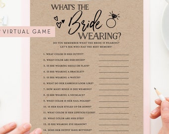 Bride Wearing Game | Etsy