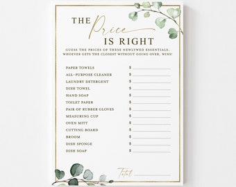 Price is Right Printable Game - Etsy