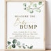 Measure the Baby Bump Baby Shower Game Sign + Cards . Boy Girl Neutral ...