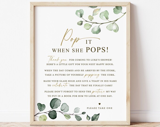 Pop It When She Pops PRINTABLE Personalized Picture Poem . - Etsy