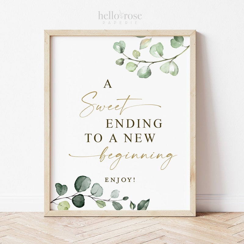 A Sweet Ending to a New Beginning - Etsy