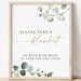 Please Take a Blanket Sign Printable . Greenery and Gold . - Etsy