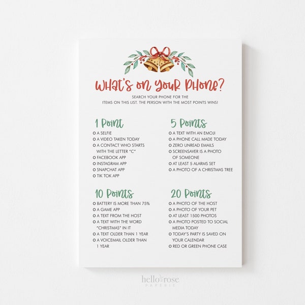 Christmas Whats on Your Phone - Etsy