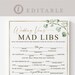 Wedding Vows Mad Libs Game . Personalized Reception Games . - Etsy