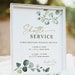 Shuttle Service Wedding Sign . Complimentary Transportation . Greenery ...
