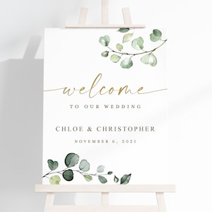 Wedding Welcome Sign . Personalized Welcome to Our Wedding Printable ...