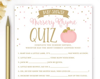 Nursery Rhyme Quiz Baby Shower Game Name the Nursery Rhyme | Etsy