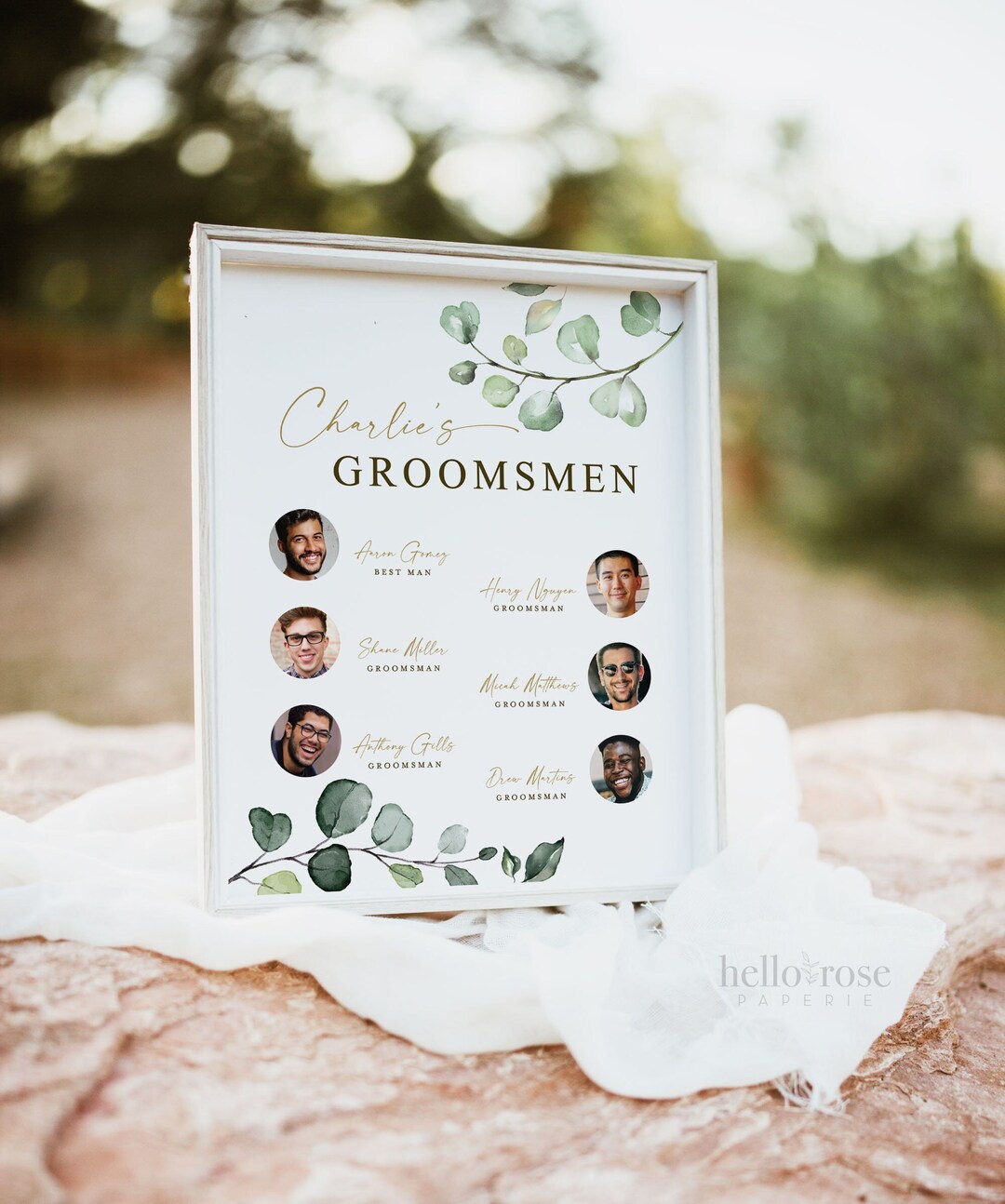 Meet the Groomsmen Printable Sign . Meet the Men Wedding Party Poster ...