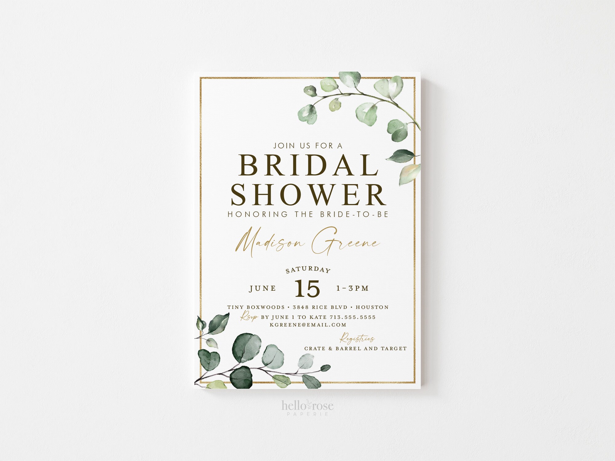 Cards and Gifts Sign Printable . Greenery and Gold . Wedding - Etsy