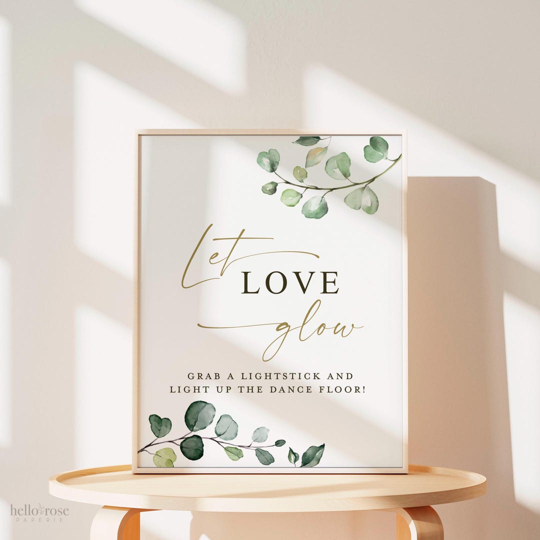 Let Love Glow Light up the Dance Floor . Wedding Glow Sticks for ...