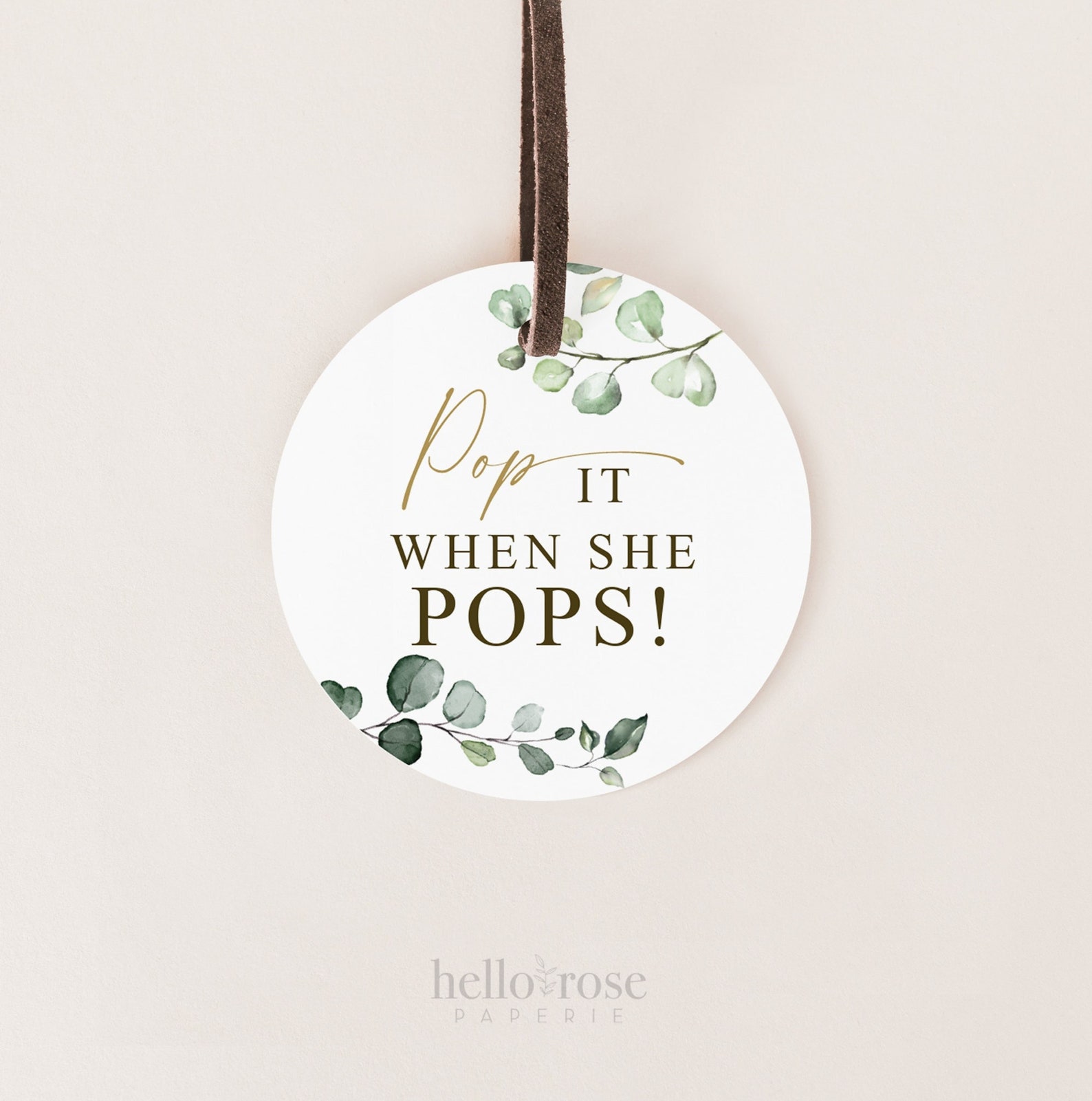 Printable Pop It When She Pops Tags Stickers Labels Etsy