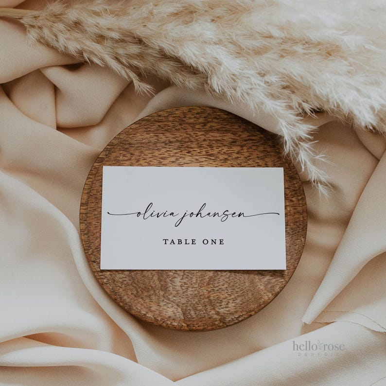 PRINTED SHIPPED Wedding Place Cards With Meal Choice, Table Numbers ...
