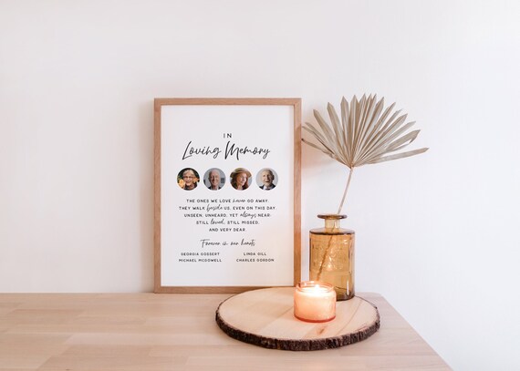 In Loving Memory Personalized PRINTABLE Sign With Photos. - Etsy