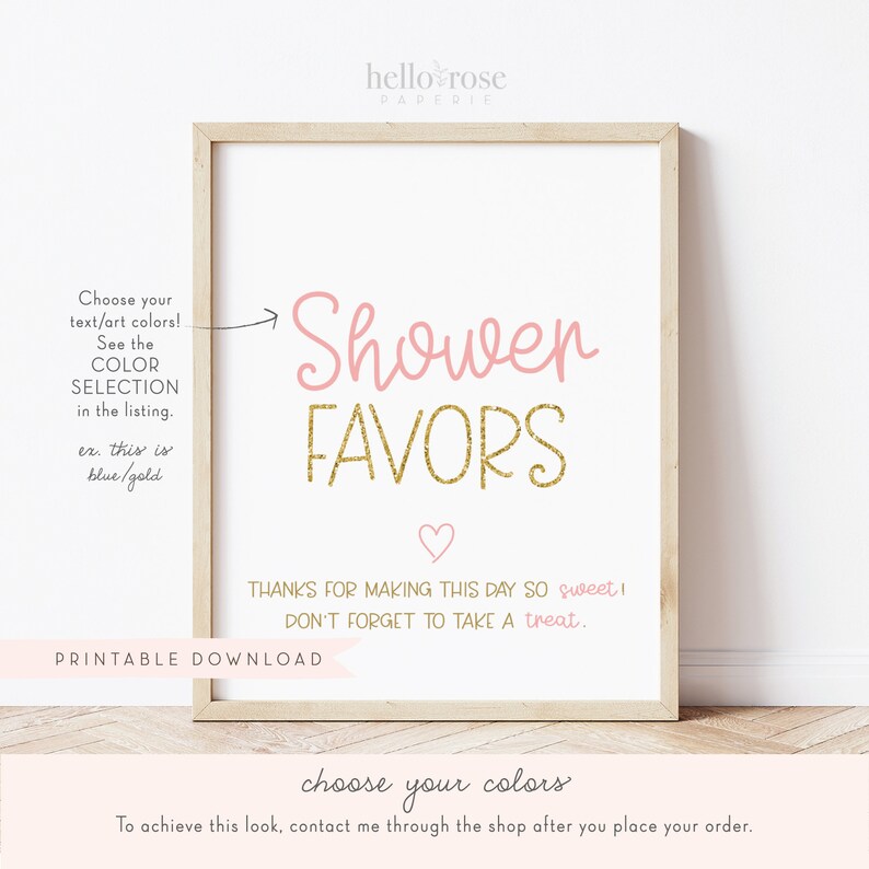 Shower Favors Baby Shower Table Sign . Boy Girl Neutral . - Etsy
