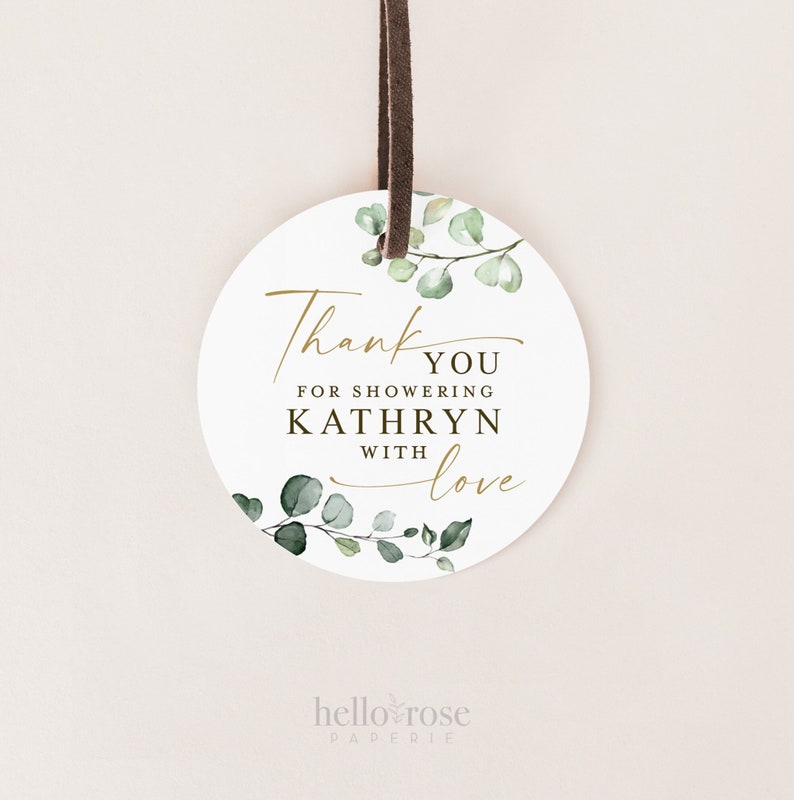 PRINTABLE Thank You for Showering With Love Bridal Shower Tags - Etsy