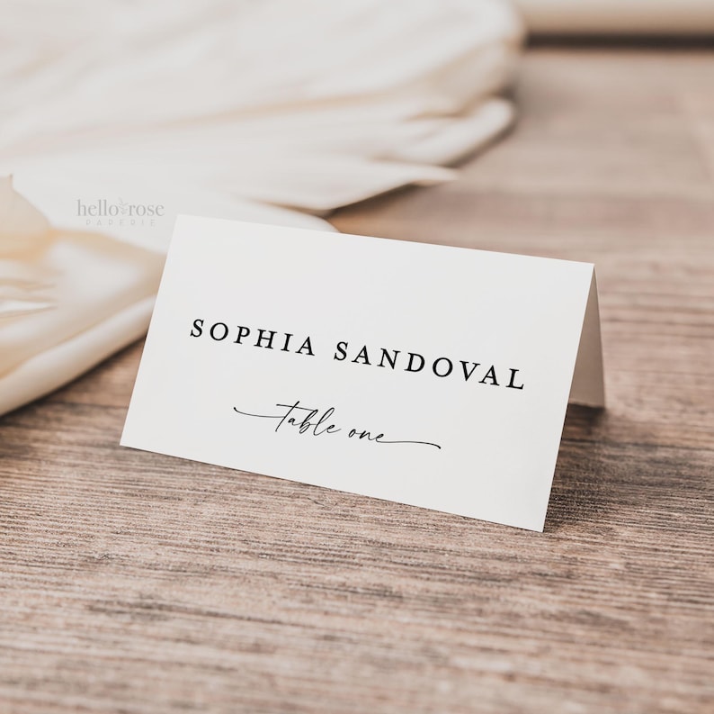 PRINTED SHIPPED Wedding Place Cards With Meal Choice, Table Numbers ...