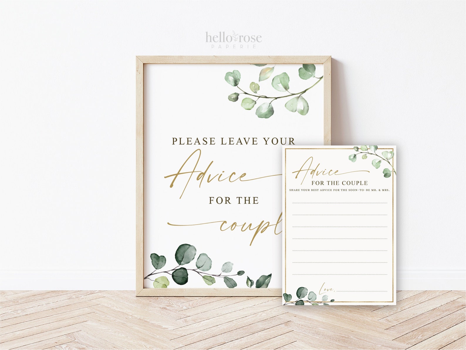 Please Leave Your Advice for the Couple Cards + Sign Printable ...