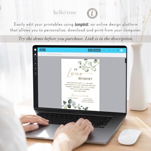 In Loving Memory Personalized Template . Memorial Remembrance Wedding ...